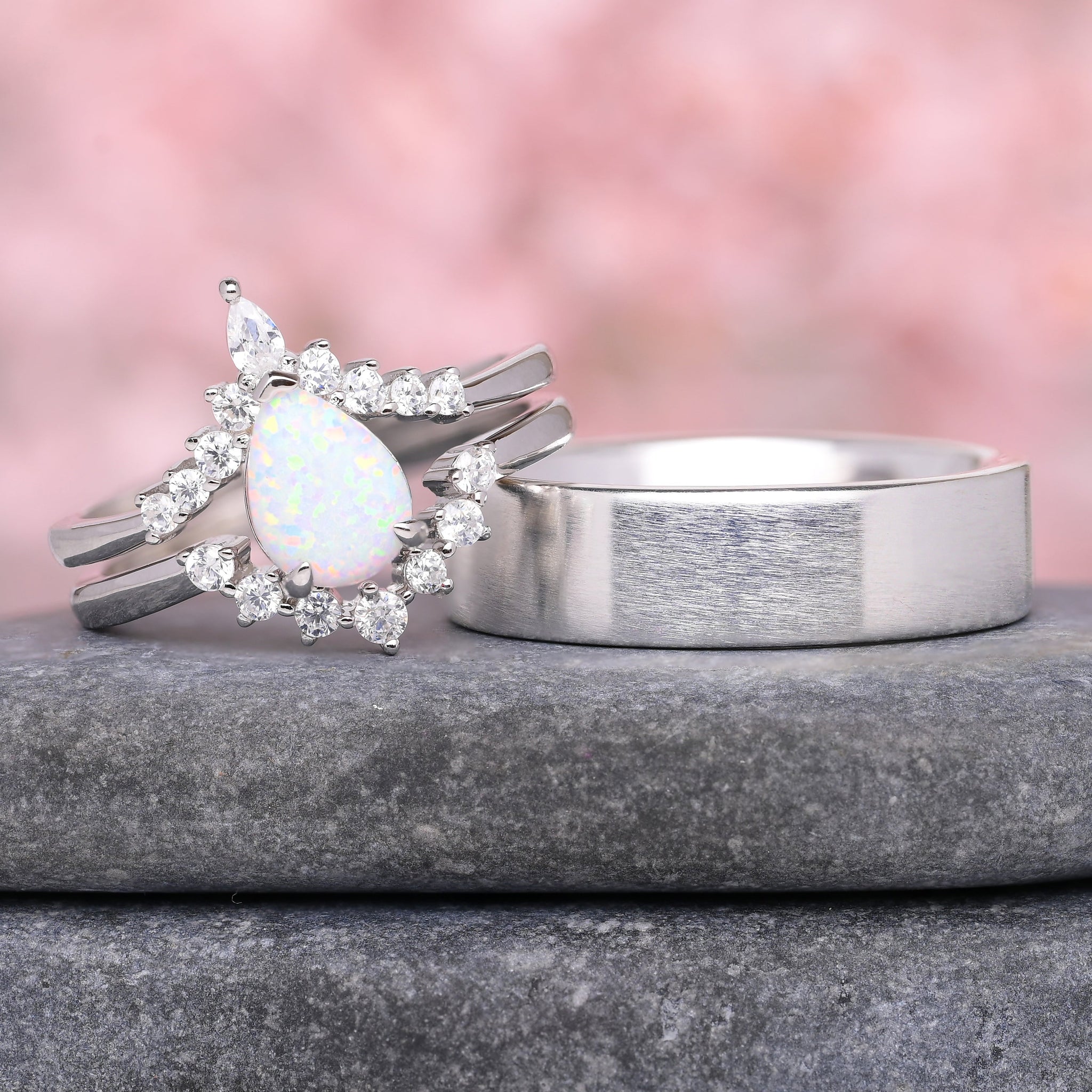 Himmlisch Gebunden - Ringe Set - Ringe für Paare | 925 Sterling Silber